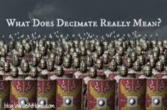 decimate是什么意思_decimate的中文翻译_音标_读音_用法_例句_在线英汉翻译 - 给力词典